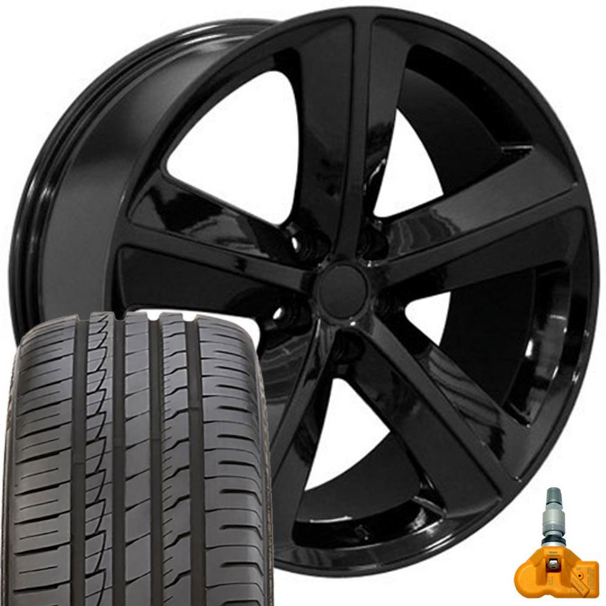 OE Wheels 20 inch Black 2357 Wheels Tires TPMS Set Fit Specific Cars ...
