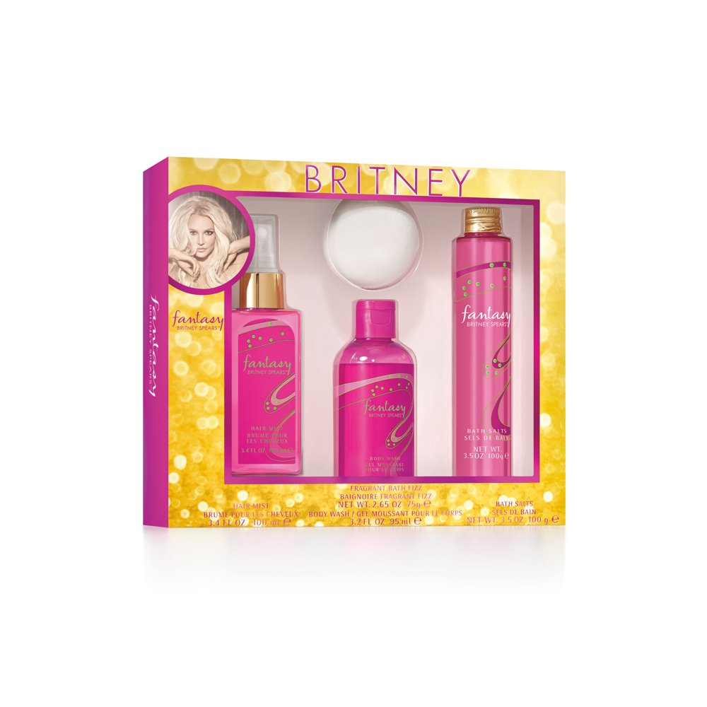 Britney Spears Fantasy Fragrance Bath Set For Women, 4 Pc - Walmart.com ...