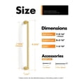 10 Pack Cabinet Pulls 7-9/16" Hole Center Brushed Brdrawer Bathroom ...