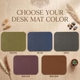 Custom Line Art Leather Desk Mat for Dad, Personalized Photo Office Pad ...