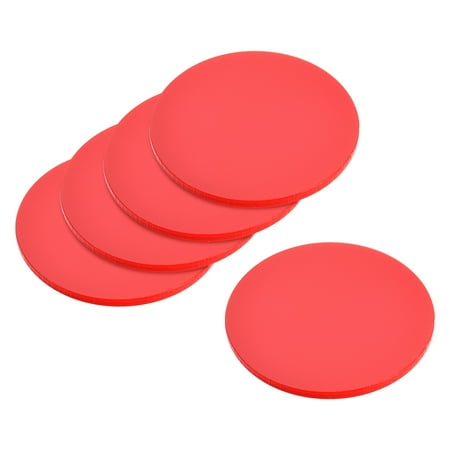Uxcell 30MM Round Miniature Model Bases, 2MM Thick Circular Base, Red ...