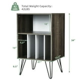 Costway Corner Record Player Turntable Furniture Stand with Display ...