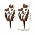Bird Wildflower Metal Garden Stake Decorative Outdoor Plant Handmade ...