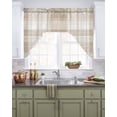 Beige Buffalo Plaid Swag Valances for Windows, Farmhouse Modern ...