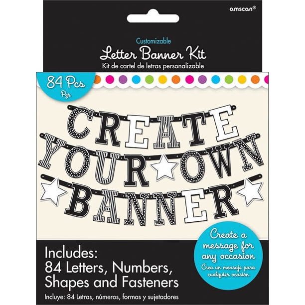 Amscan Customizable Letter Banner Kit - Walmart.com