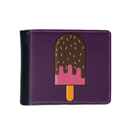 Chocolate Needle Crispy Sweet Ice Flip Bifold Faux Leather Wallet Multi ...