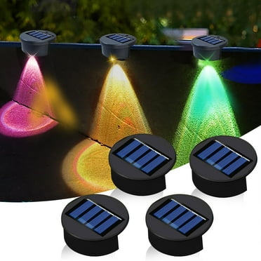 XINGLAN Solar Above Ground Pool Lights 4 Pack Outdoor Wireless Pool ...
