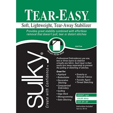 Sticky Self - Adhesive Tear - Away Stabilizer Roll - 8.25" X 6yd ...