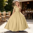 CHEEREAM Kids One Shoulder Dress Elegant Tulle Flower Maxi Dresses with ...