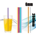 100 Pcs Colorful Plastic Straws, 10.26" Long Disposable Drinking for ...
