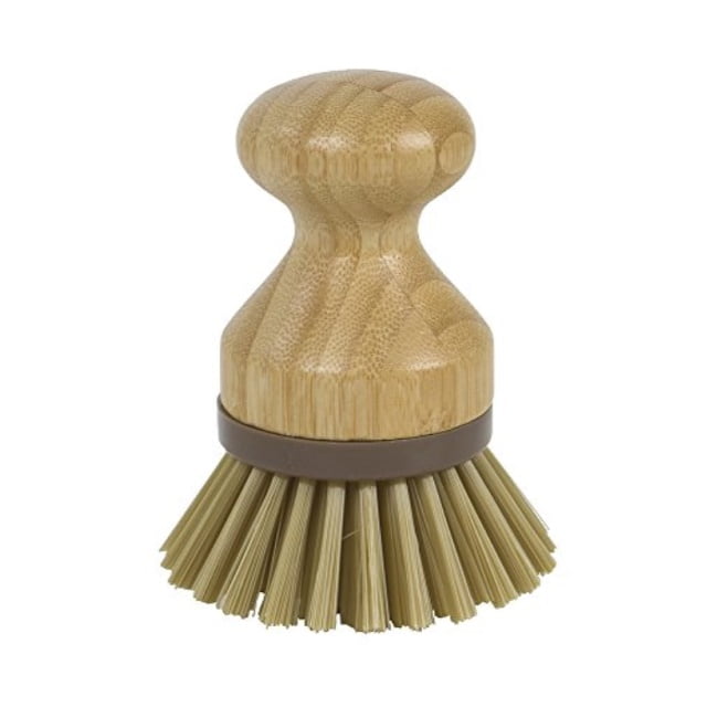 evriholder bamboo naturals mini scrub brush dish scrubber made of ...