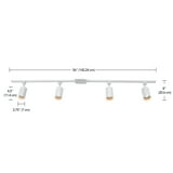 Globe Electric Tribeca 4-Light 56" Matte White Industrial LED Modern ...