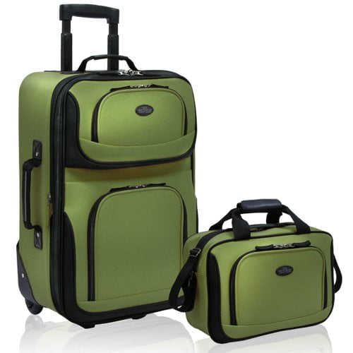 U.S. Traveler Rio Rugged Fabric Expandable Carry-On Luggage Set, Green ...