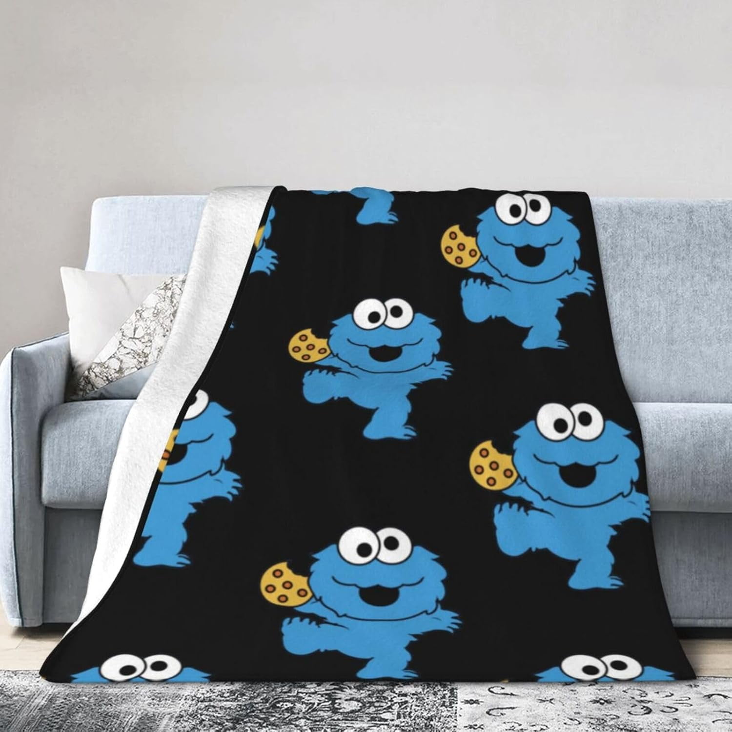 Click here for Cookie Monster Bed Throw Blanket Soft Lightweight... prices
