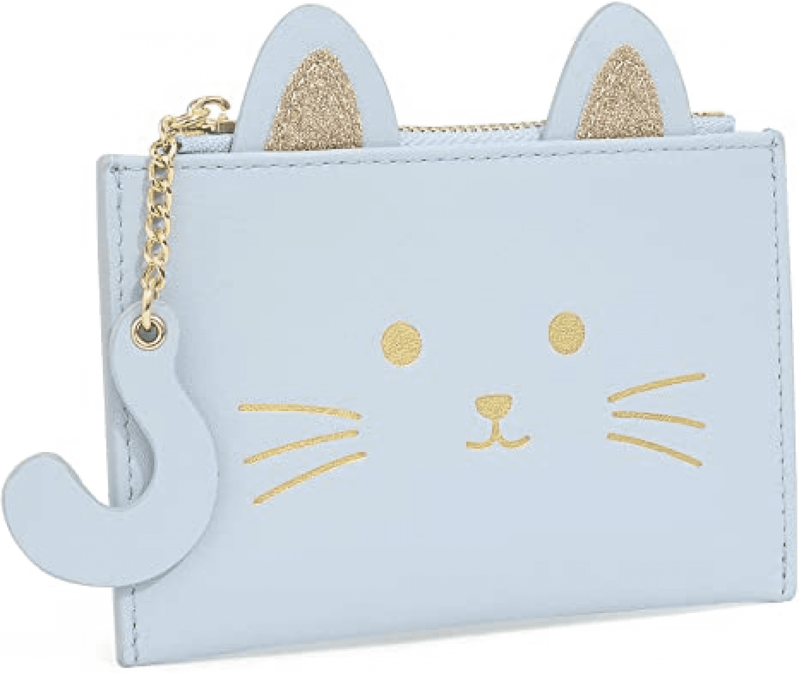AVEKI Kawaii Wallet for Girls Cute Cat Slim Card Holder Organizer Vegan ...