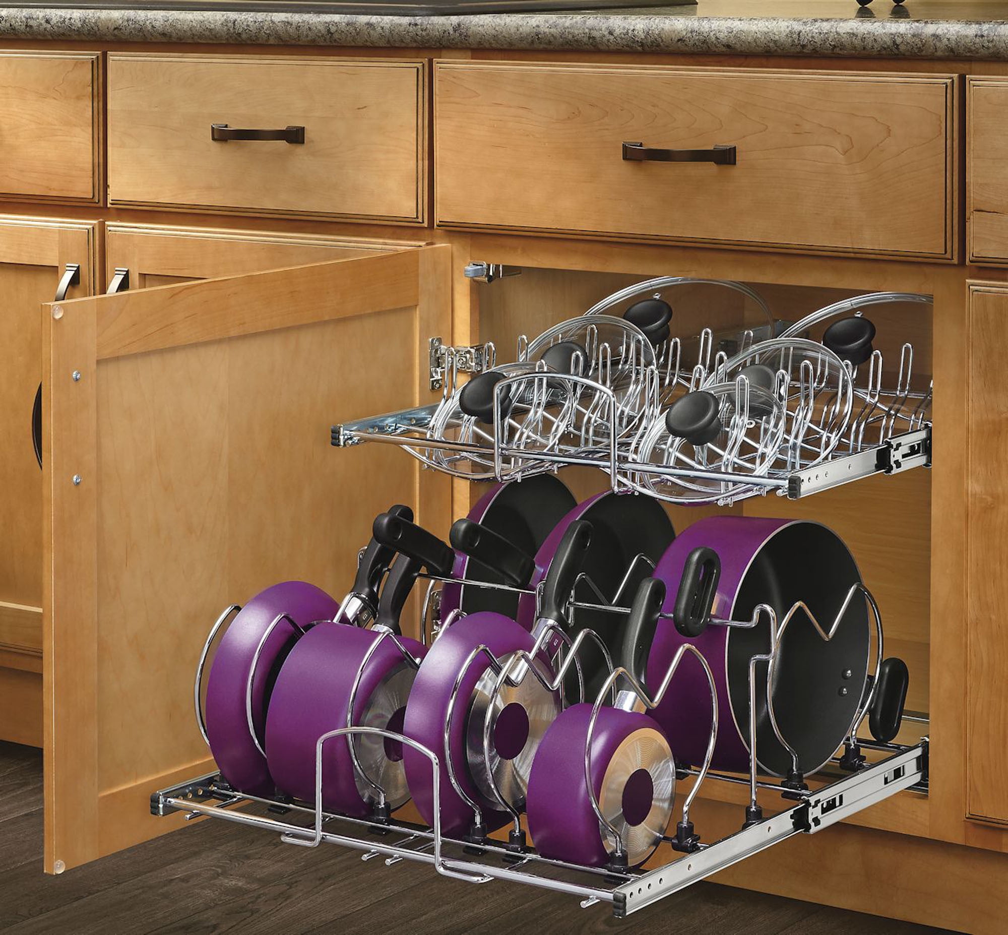 Rev A Shelf 5Cw2 2122Sc 5Cw2 Series 21 Wide Two Tier Pull Out Cookware