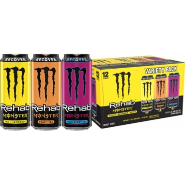 Monster Energy Rehab Drink, Variety Pack, 15.5 Oz, 24 Ct - Walmart.com