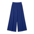 Ailaofu Women's Solid Color Pleated Wide Leg Long Trousers, High Rise ...