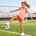 Ashyfjp Girls Quick-Dry Mesh Sports Outfit Set Color Block Sleeveless ...