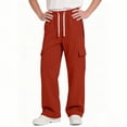 ATOGUTA Girls Straight Leg Pants School Uniform Pants Cozy Elastic ...