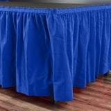 Exquisite 14 Ft. Dark Blue Plastic Table Skirt - 6 Count - Walmart.com