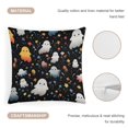 18"x18" Cushion Covers Funny Ghost Cute Halloween Spooky Black And ...