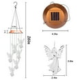 Mrmaere Solar Wind Chime Outdoor LED Color Hanging Angel Lamp Mobile ...
