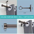 2-Pack Adjustable Curtain Rods 28-48" for Windows, 7/8" Diameter Dark ...