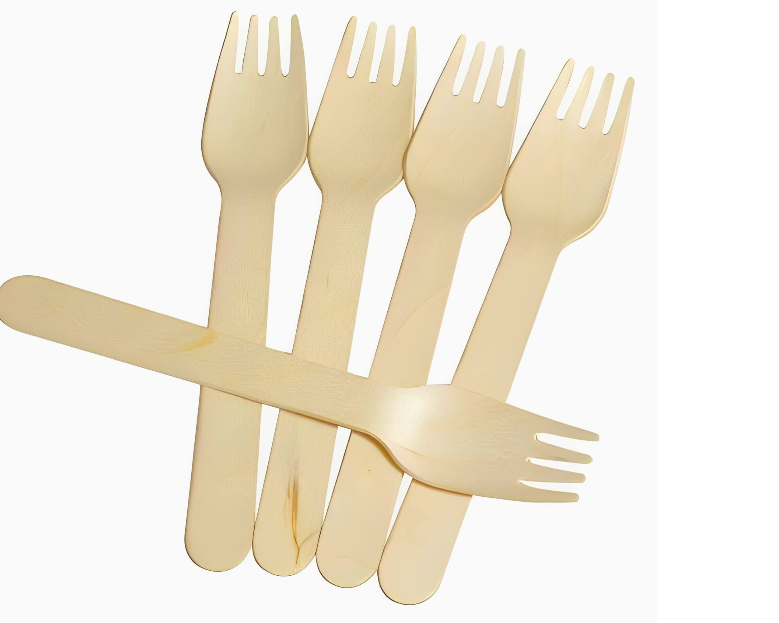 ICO Compostable Forks, [100 count] Wooden Forks, Biodegradable Forks ...