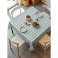 Blue Green Table Cloth, Grid Checkered Plaid Gingham Lattice Trellis ...