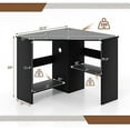 Corner Computer Desk 90 Degrees Desk w/Shelves & CPU Stand Compact ...