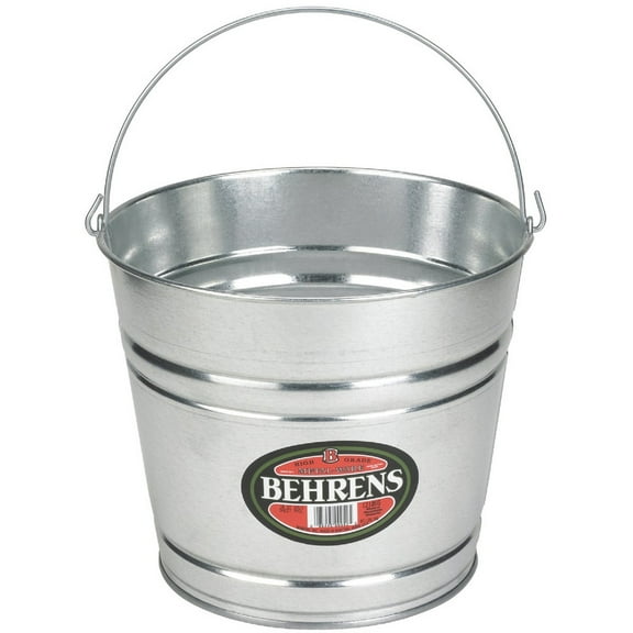 Behrens High Grade Steel 1210GS 10 Qt Silver Galvanized Steel Pail ...