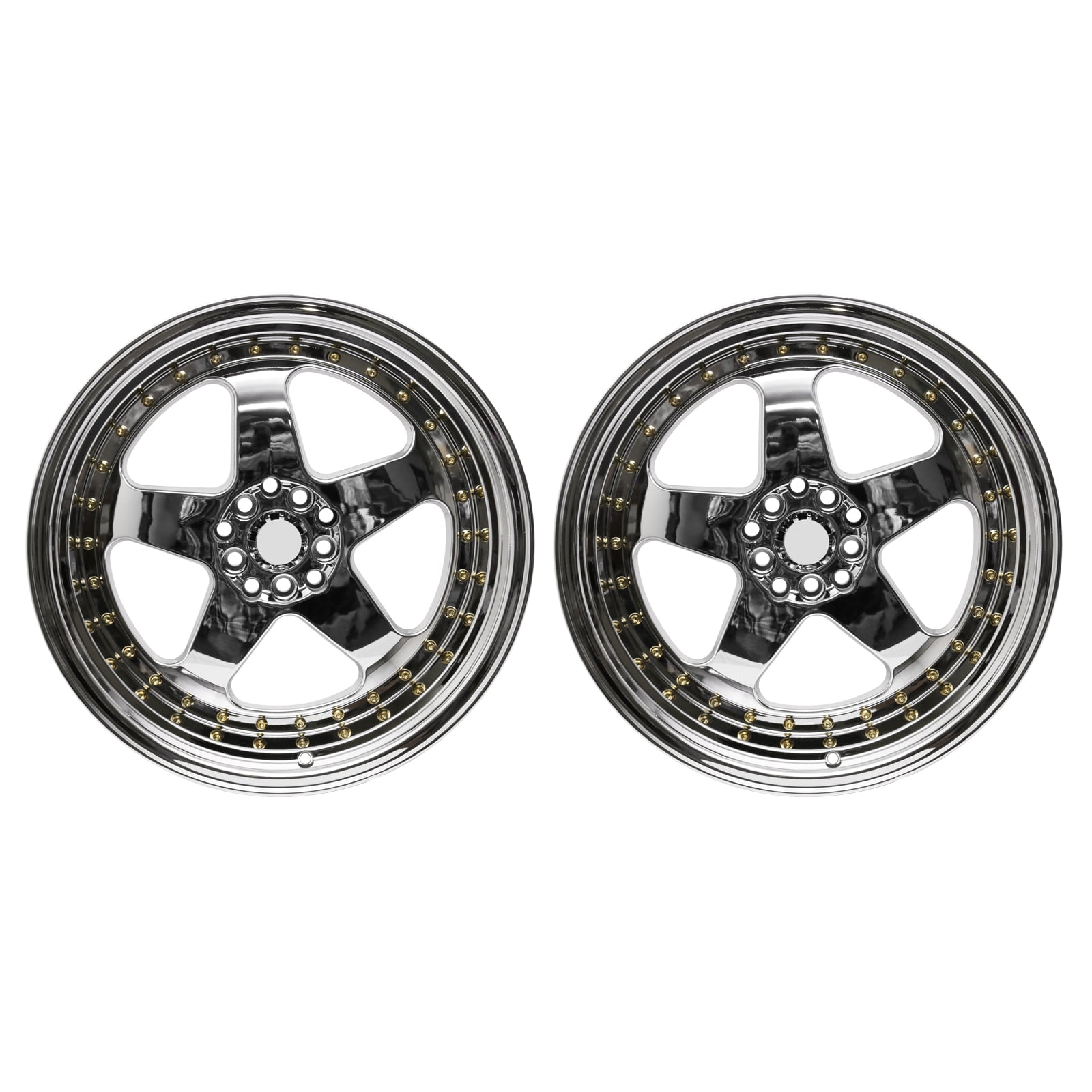 Ikon Motorsports (2) 18X9.0 +30 5X100 / 5X114.3 Step Lip 5 Spoke Wheels ...