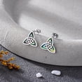 Celtic Knot Studs Earrings 925 Sterling Silver Abalone Shell Jewelry ...