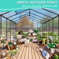 Vigo huseeo 10x12FT Large Walk-in Greenhouse, Polycarbonate Greenhouse ...