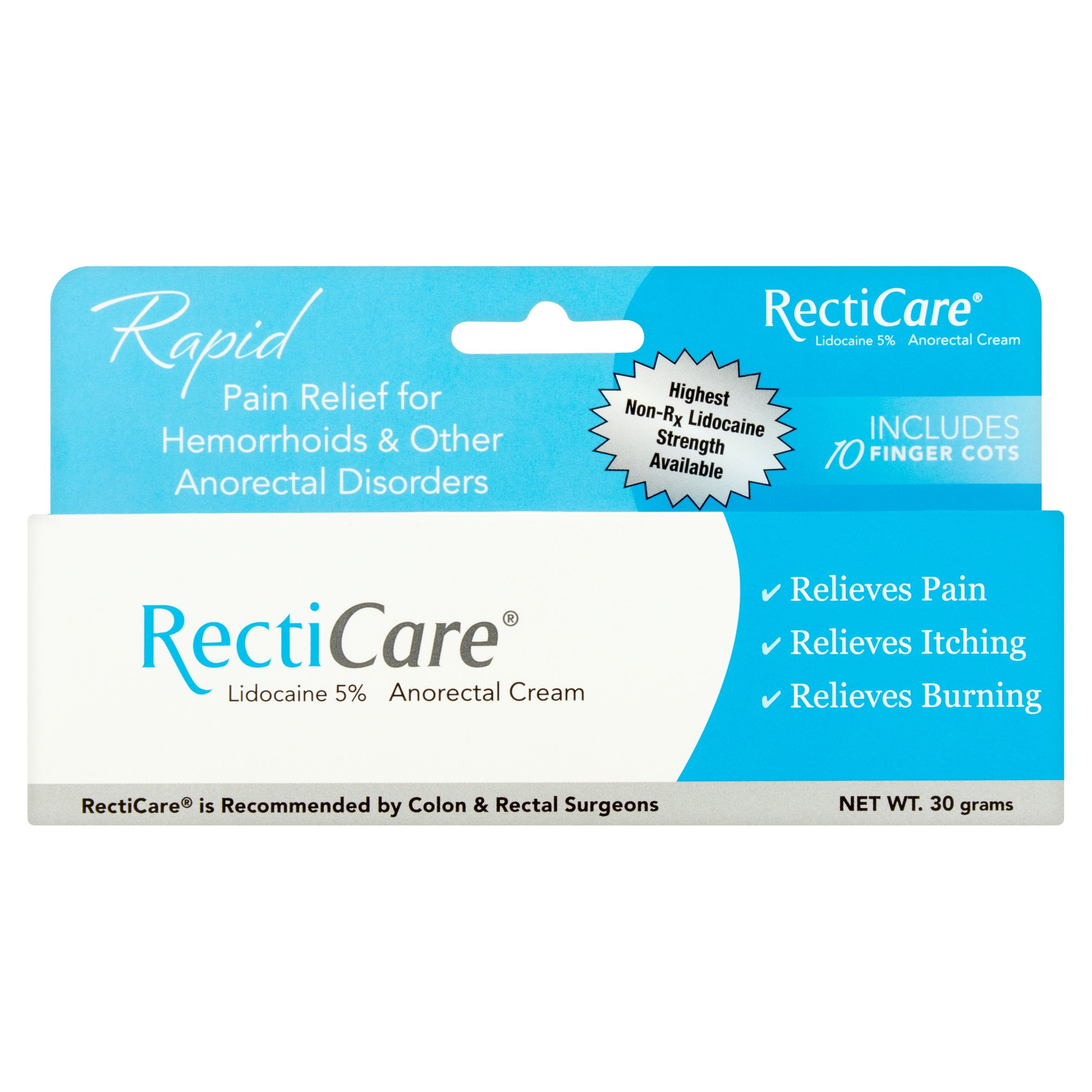 RectiCare Anorectal Rapid Pain Relief Cream, 30 g - Walmart.com ...