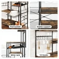 6-Tier Kitchen Bakers Rack with Hutch, Microwave Oven Stand with Wine ...