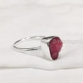 Natural Ruby Ring, Rough Ruby Gemstone Ring, July Birthstone, Simple ...