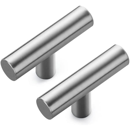 LUO 10 Pack 2 inch Cabinet Pulls Matte Black Stainless Steel Kitchen ...