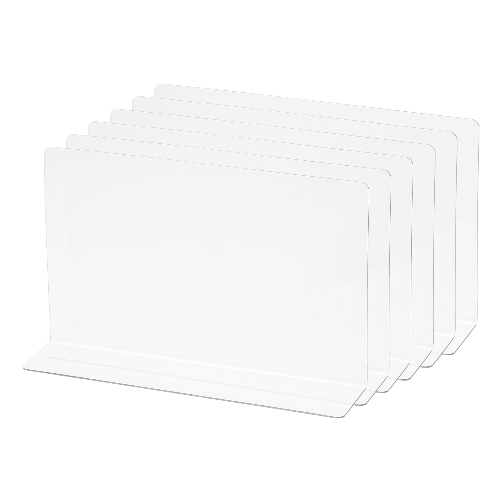 Uxcell Shelf Divider L Type PVC Closet Shelf Separator 7.8" x 1.56" x 4 ...