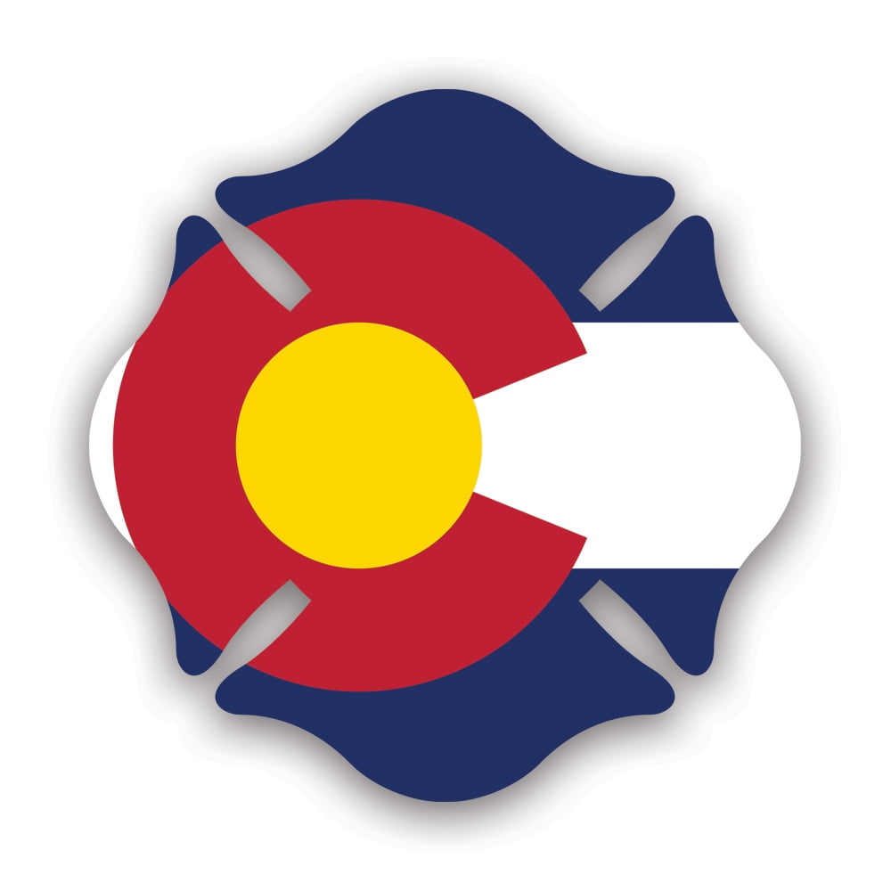 Colorado State Maltese Cross Shaped Sticker Decal - Self Adhesive Vinyl ...