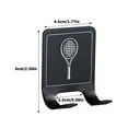 Badminton Racket Holder Stainless Steel Wall Hook Wall Mounted Racket ...