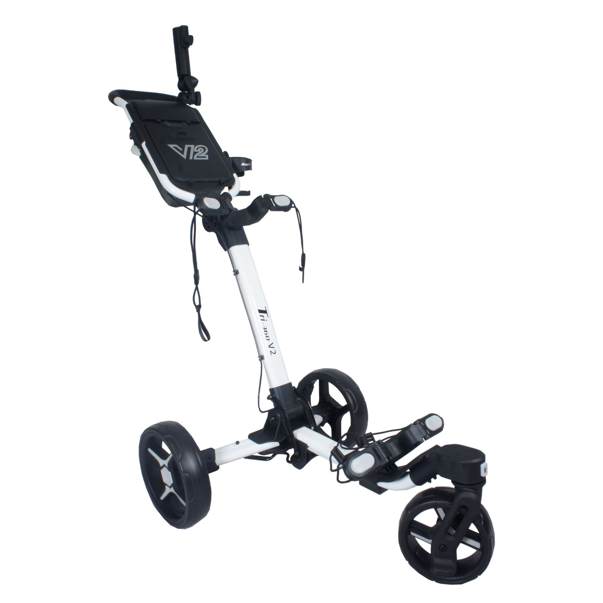 Axglo V2 Golf Push Cart - 3-Wheel - Patented 1-Step Folding System ...