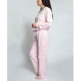 Muk Luks Women's Silky Velour Pajama Set, Blush/Sprinkles, T/XL ...