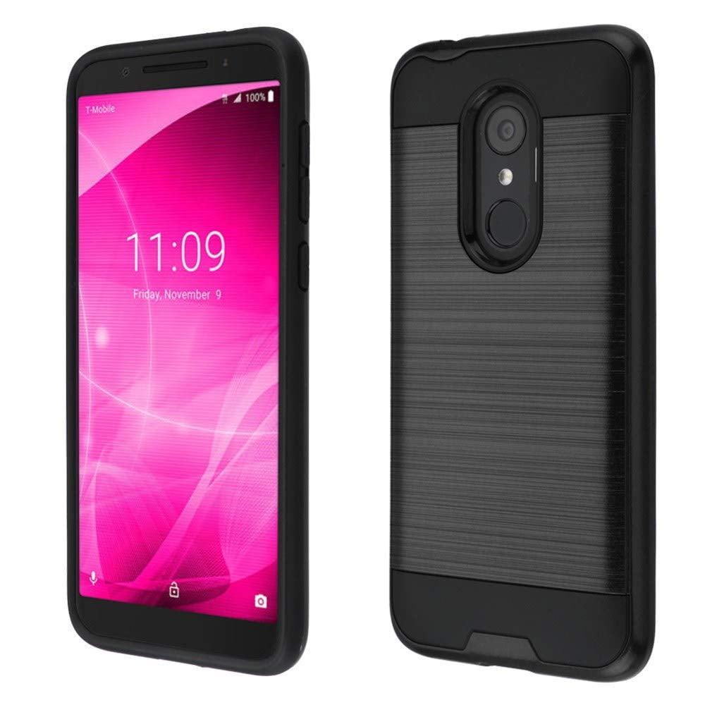 Alcatel Revvl 2 / 5052 Hybrid Metal Brushed Shockproof Tough Case Cover ...
