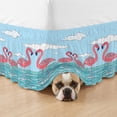Abstract Bed Skirt Bed Skirts King Size 16 Inch Drop, Watercolor Blue ...