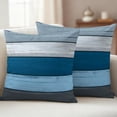 Coastal Style Outdoor Waterproof Throw Pillow Covers Set of 2, 16"x16 ...