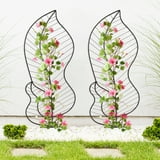 Pure Garden 44” Metal Trellis 2-Pack – Indoor/Outdoor Plant Support for ...