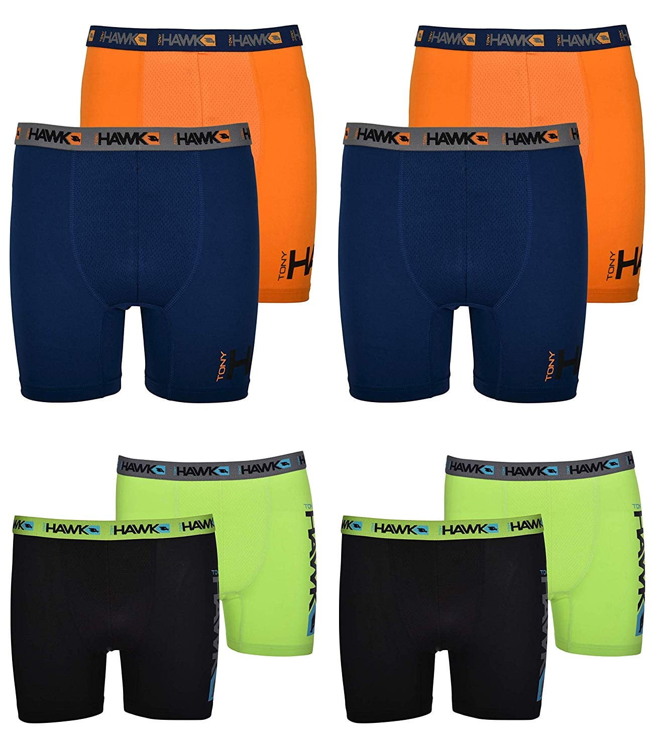 Tony Hawk Boys' Boxer Briefs 8-Pack Performance Dri Fusion Tech ...