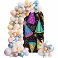 Party Hat Arch Backdrop Cover, 4FT, Modern Colorful Cones Star Confetti ...